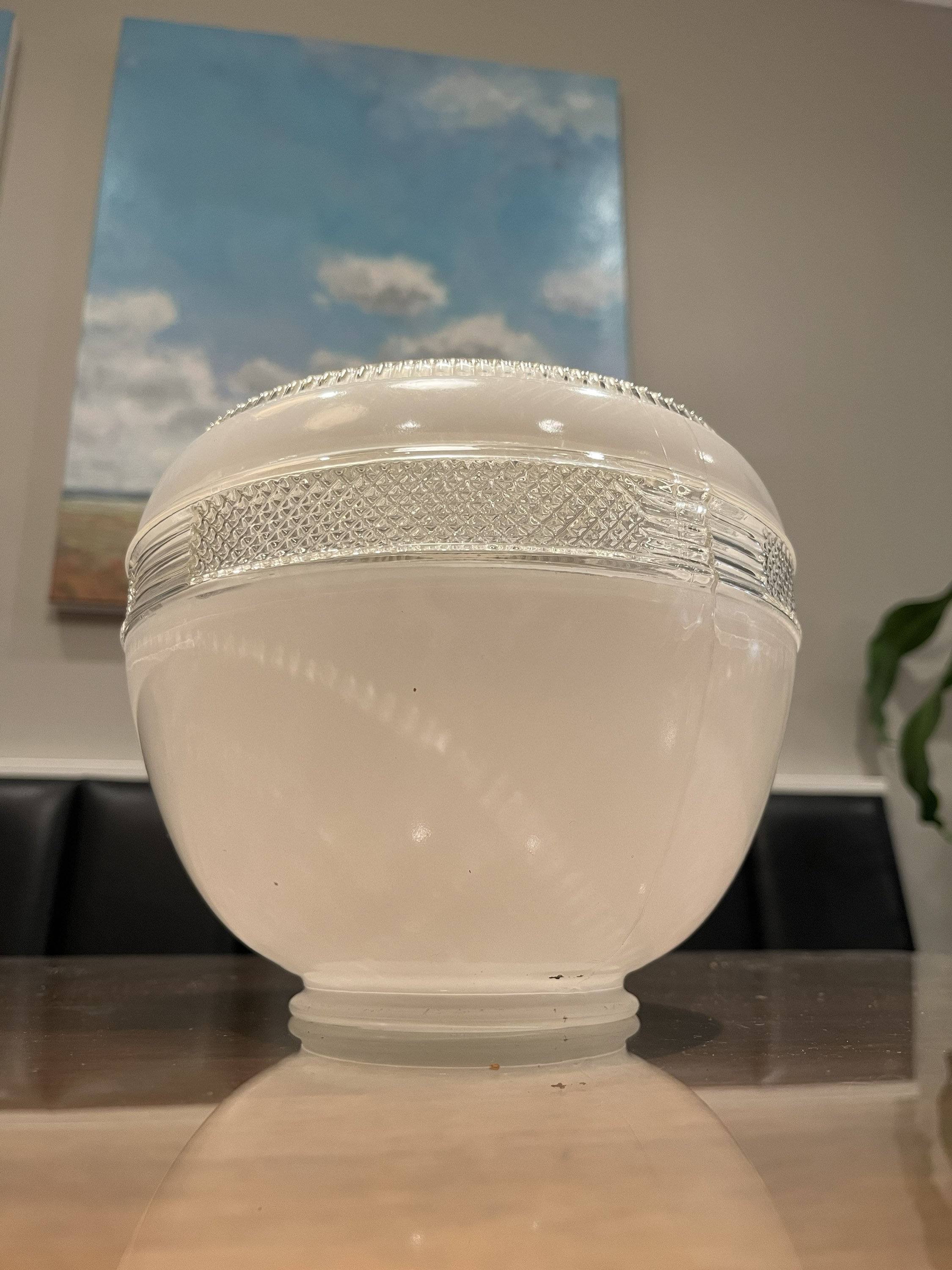 Mcm Skyscraper Style Textured Glass Round Light Fixture | MCM UFO ...