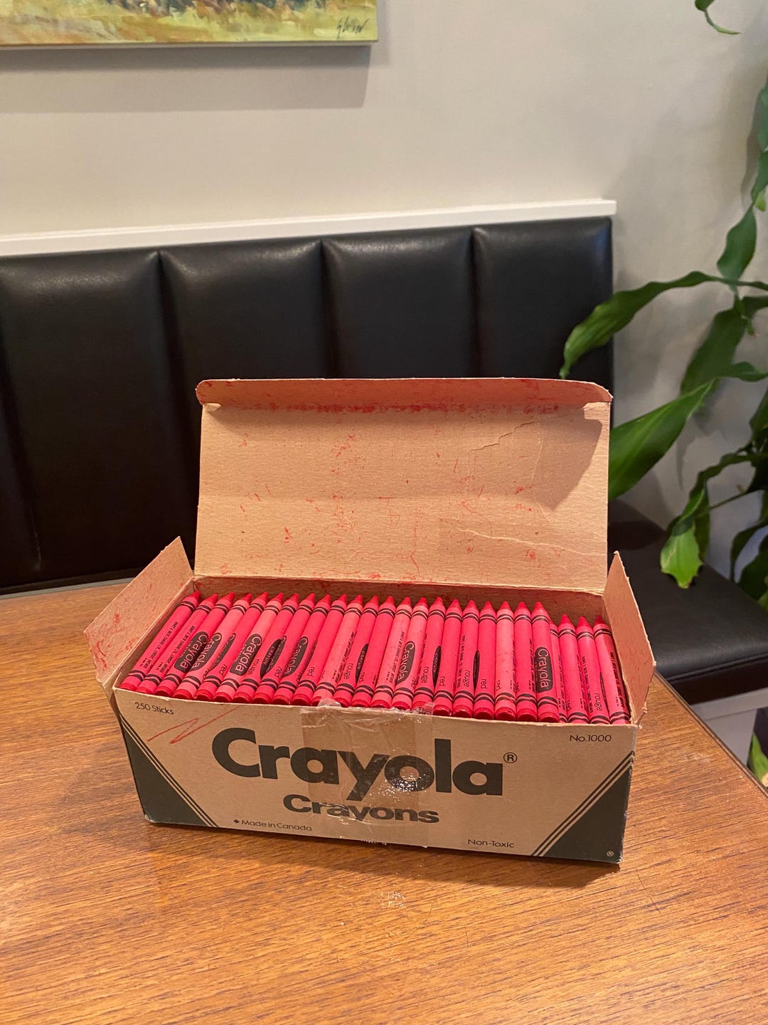 Vintage Red Rouge Crayon Box of 250 / Vintage Red Crayon Box / Vintage ...