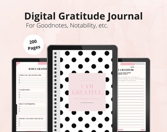 30 Days of Gratitude Digital Notebook - Etsy