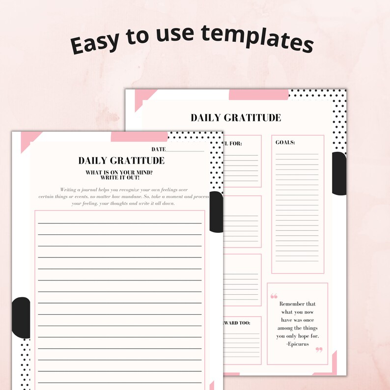 Digital Gratitude Journal,daily Gratitude Journal Printable, Daily ...