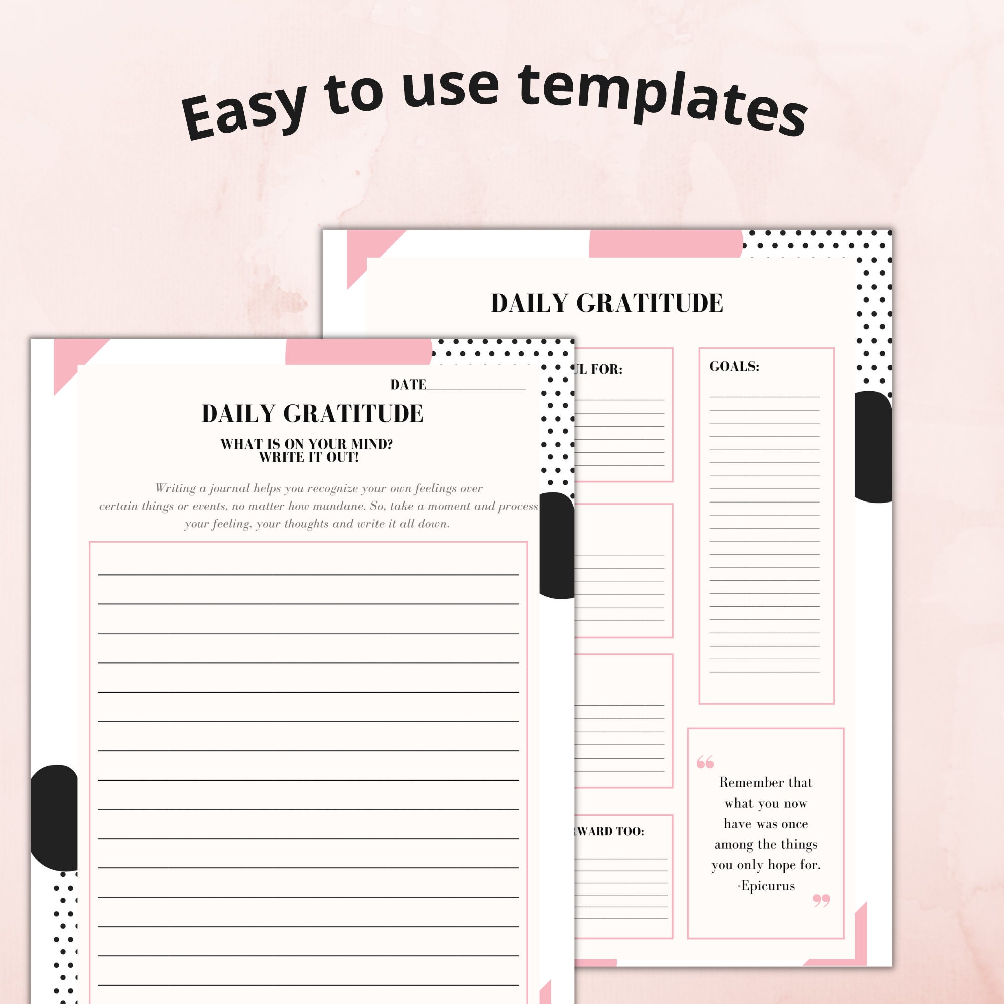 Digital Gratitude Journal,daily Gratitude Journal Printable, Daily ...