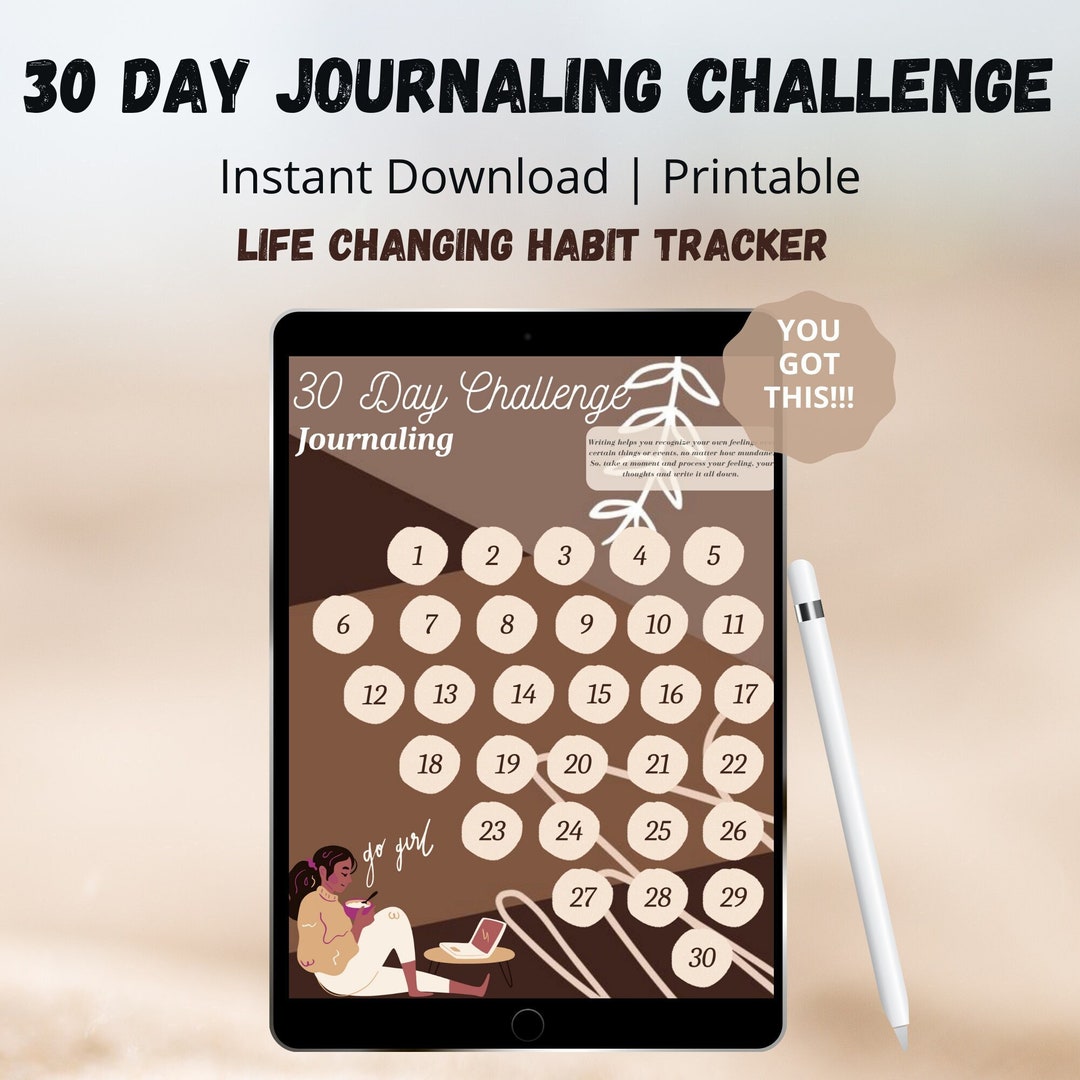 30 Day Challenge | Journaling | Digital, Changing Habits, Printable ...