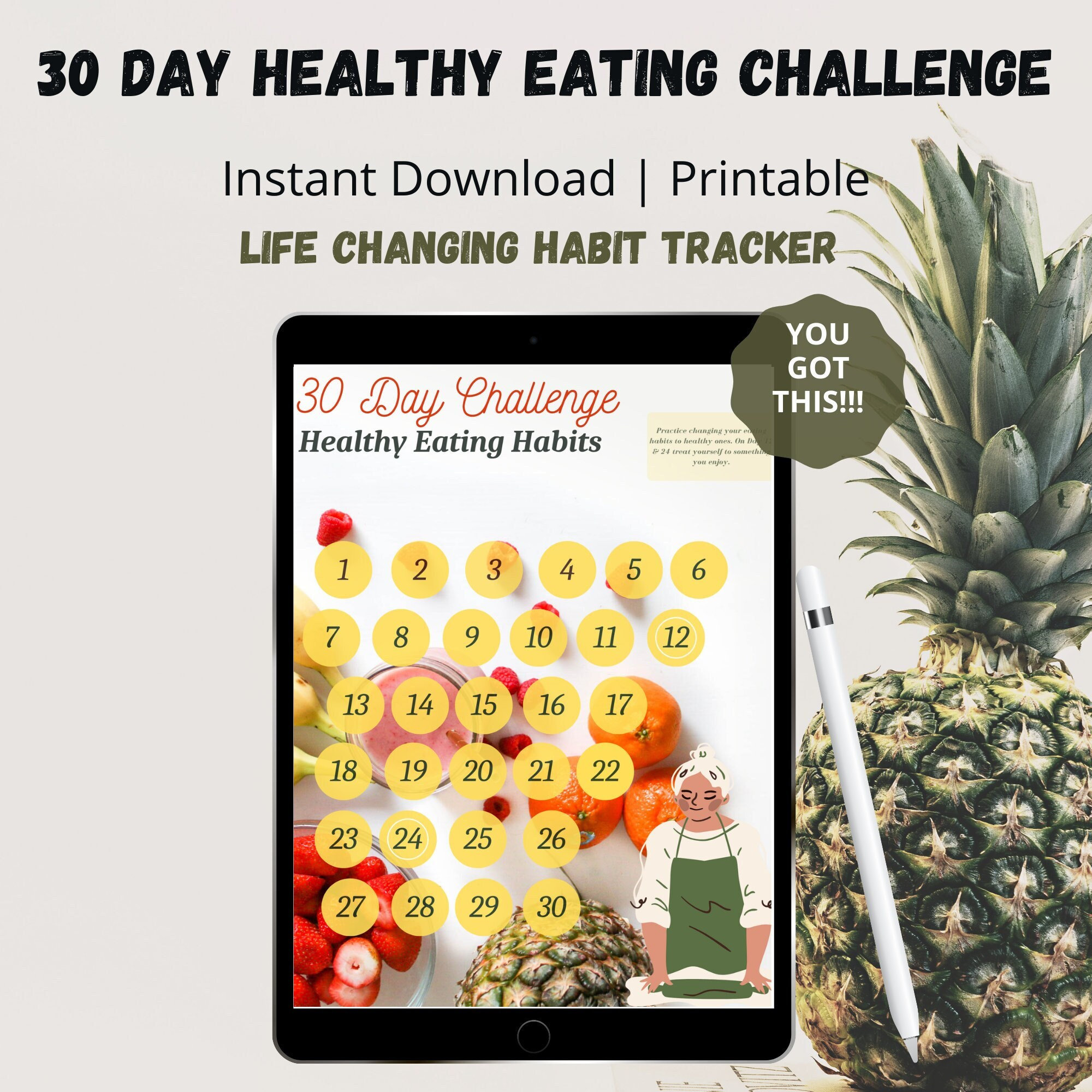 30 Day Challenge | Healthy Eating Habits | Digital, Changing Habits ...
