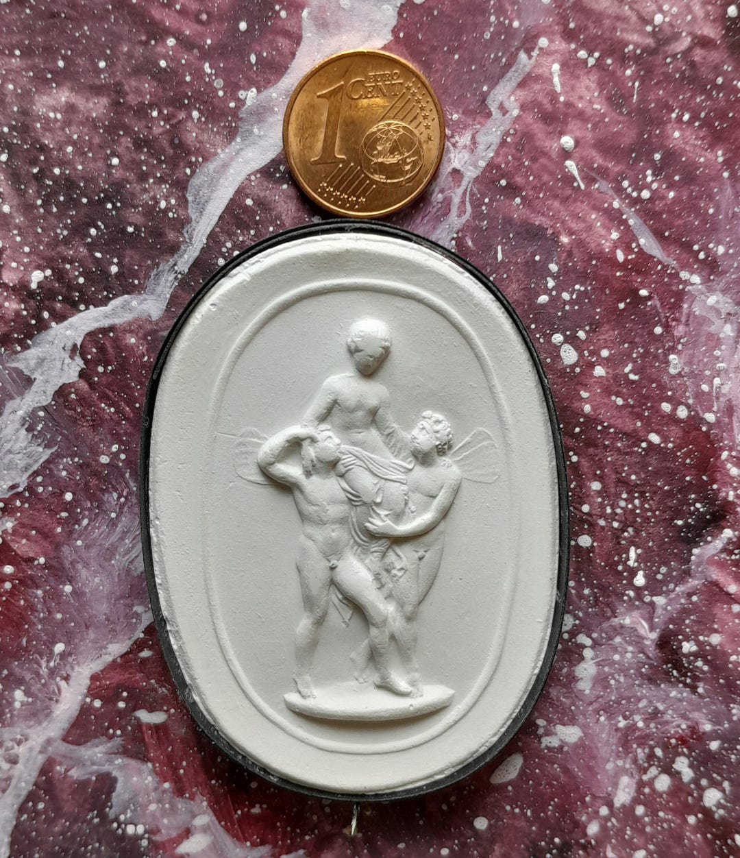 P110 Cupids Group Cameo Plaster Cast Intaglio Impression From the ...