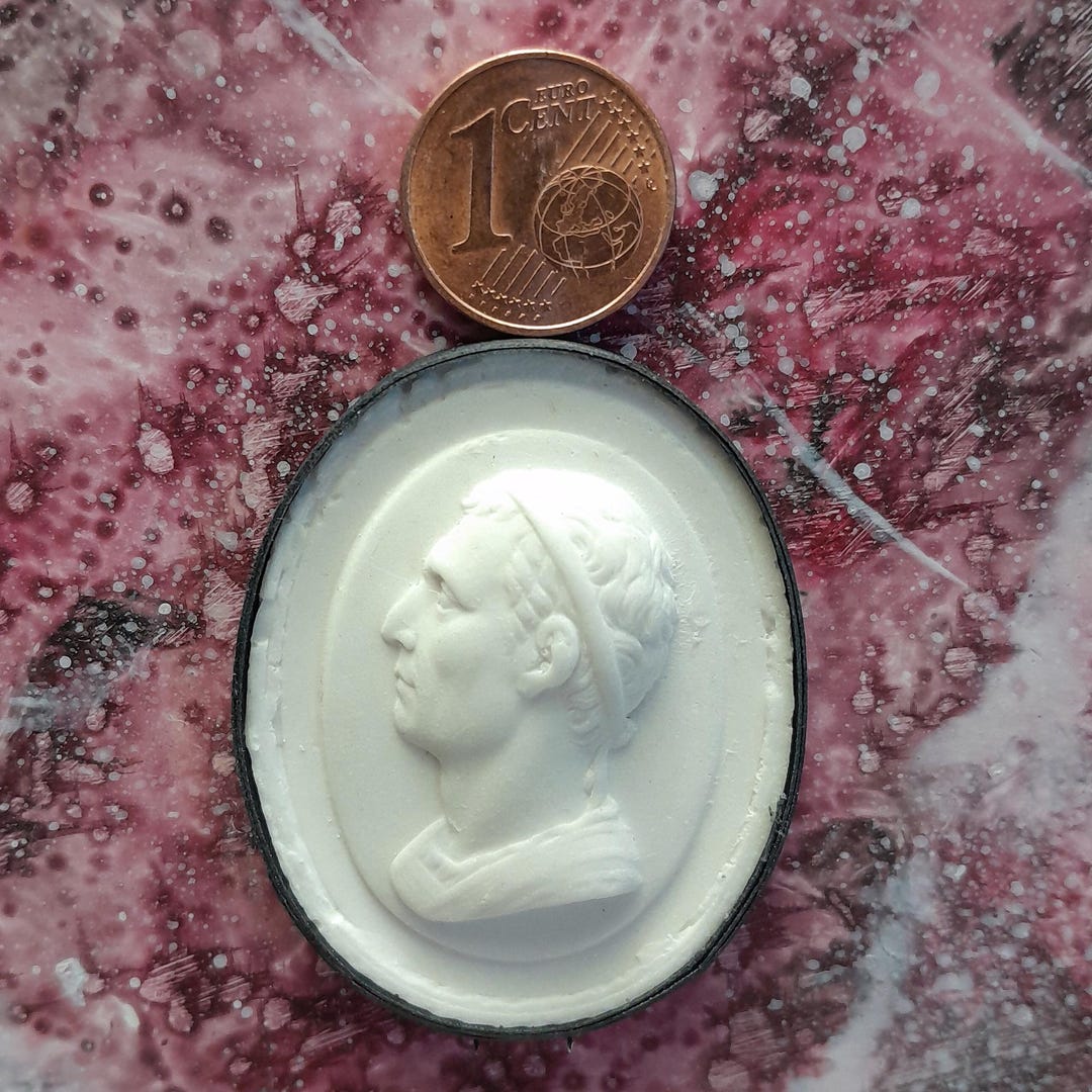 P7 Julius Caesar Intaglio Cameo Plaster Cast Copy From a Dactyliotheque ...