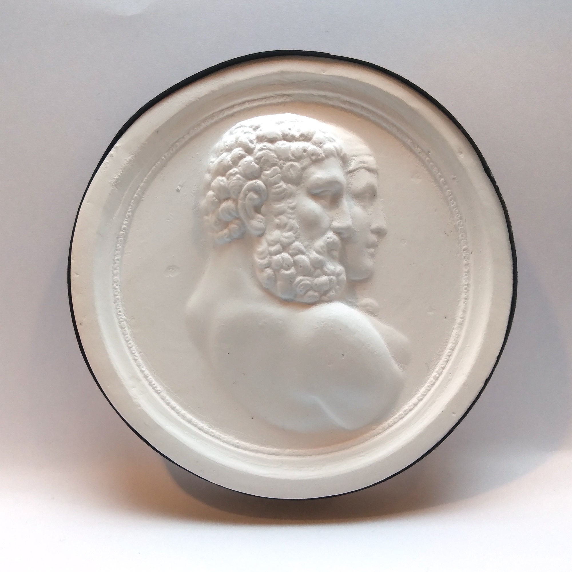 Art Objects Sculpture P164 Zeus Ammon Cameo Plaster Cast Intaglio Art ...