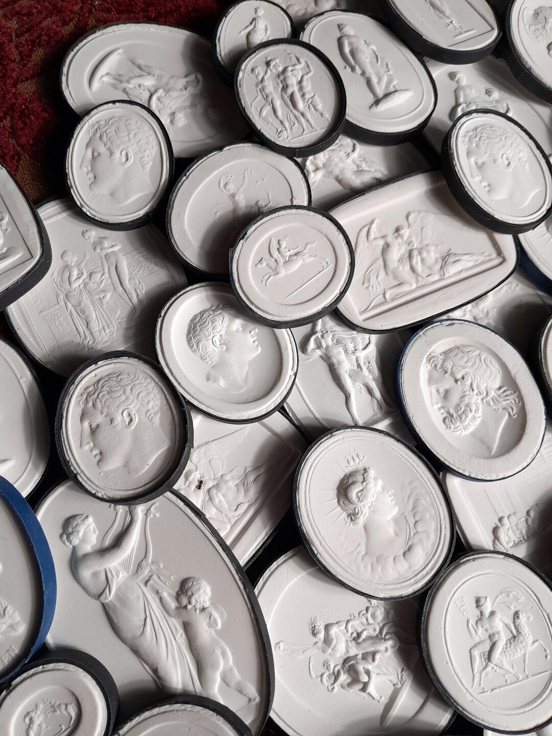 50 Pieces Intaglios Cameos Plaster Casts Casts From a Collection ...