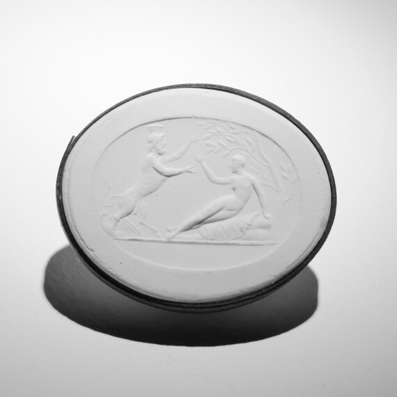 Art Objects Sculpture P164 Zeus Ammon Cameo Plaster Cast Intaglio Art ...