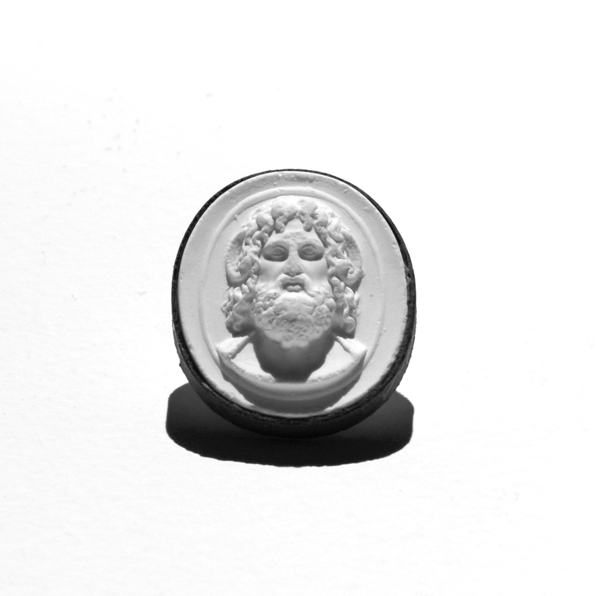 Art Objects Sculpture P164 Zeus Ammon Cameo Plaster Cast Intaglio Art ...