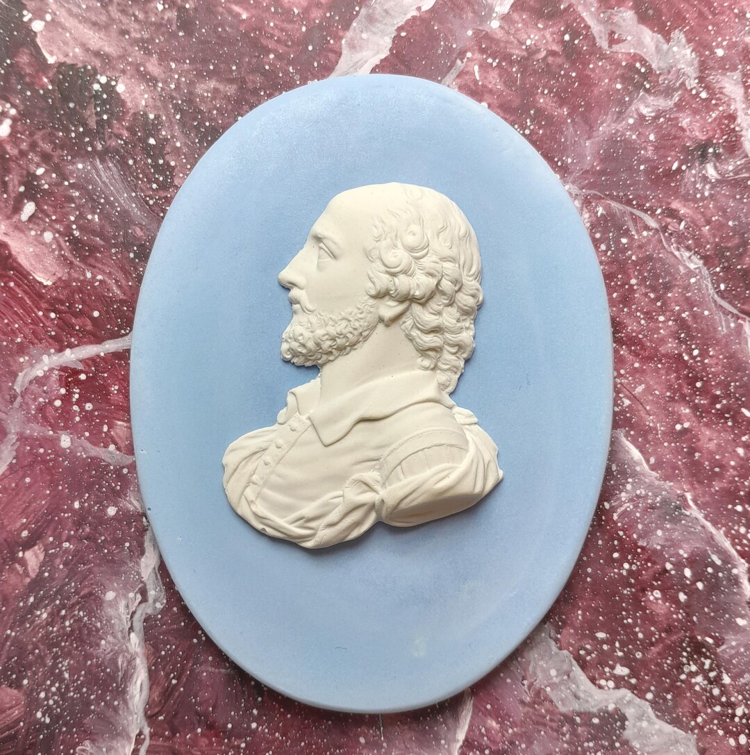 William Shakespeare Portrait Medallion Worthies, Plaster Relief Oval ...