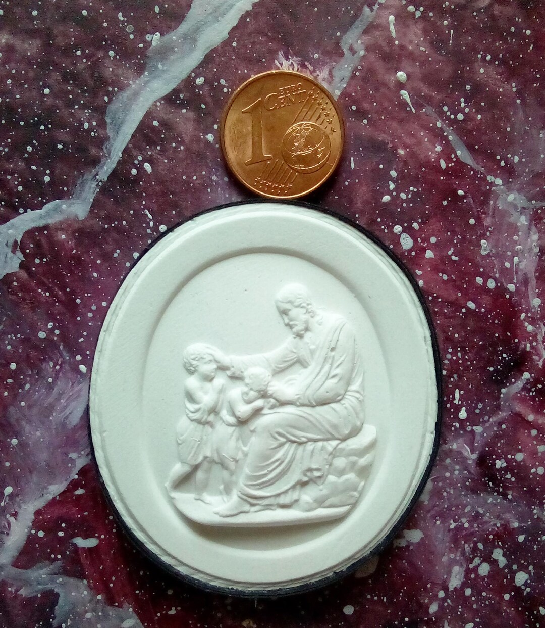 P257 Jesus Blessing Children Cameo Plaster Cast Intaglio Reproduction ...