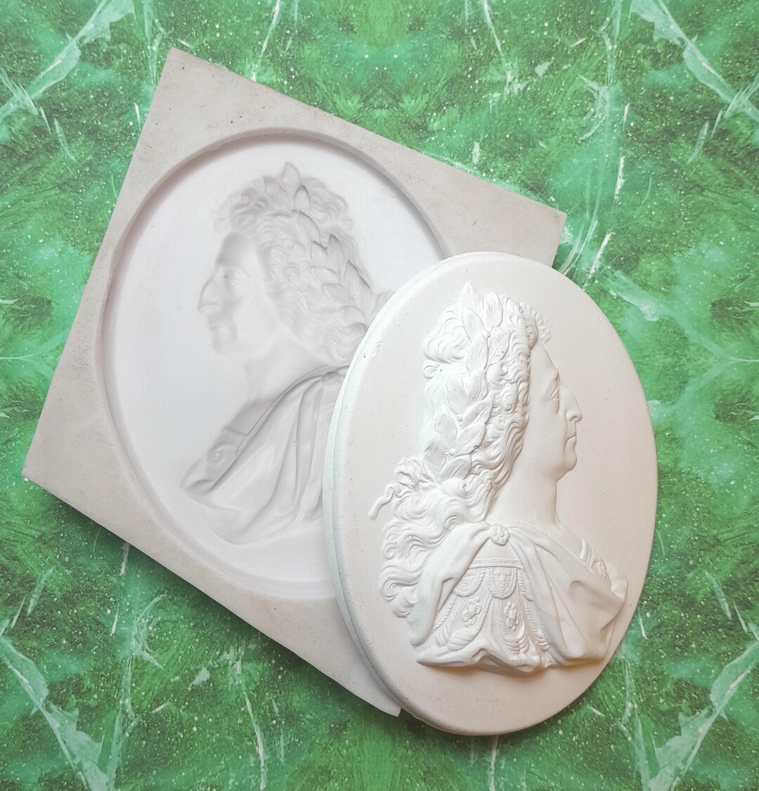 Silicone Mold Intaglio Gem Cameo Casting Mold King Louis 14th France ...