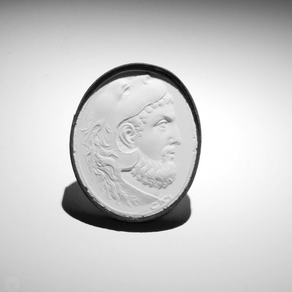 1735-1799 Intaglio P170 plaster cast Hercules cameo impression from the ...