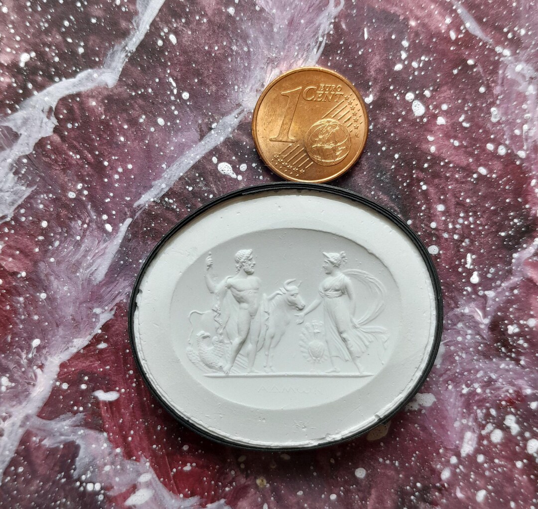 P155, Zeus Gives Io (in the Form of a Cow) to Hera, Cameo, Plaster Cast ...