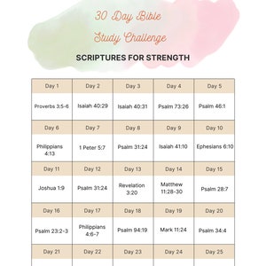 30 Day Bible Study Challenge Printable L Bible Study Planner L A4 - Etsy