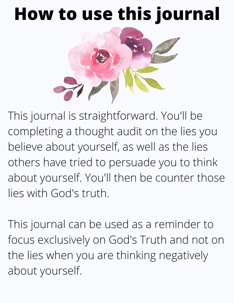 Christian Mindset Printable L Renew Your Mind Journal L Bible Study ...