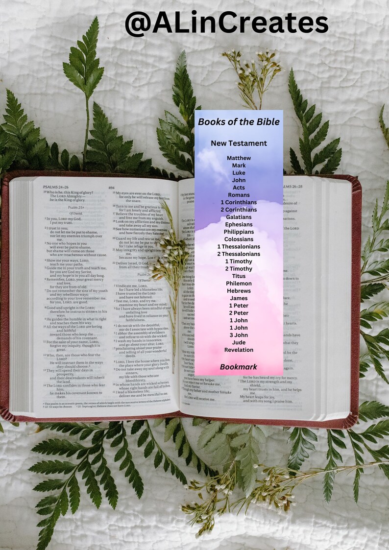 Bookmark I Books of Bible - Etsy