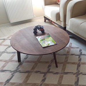 Big Round Wooden Foldable Table Folding Low Coffee Table Folding Table Floor Table Folding Floor Table Low Round Table Etsy