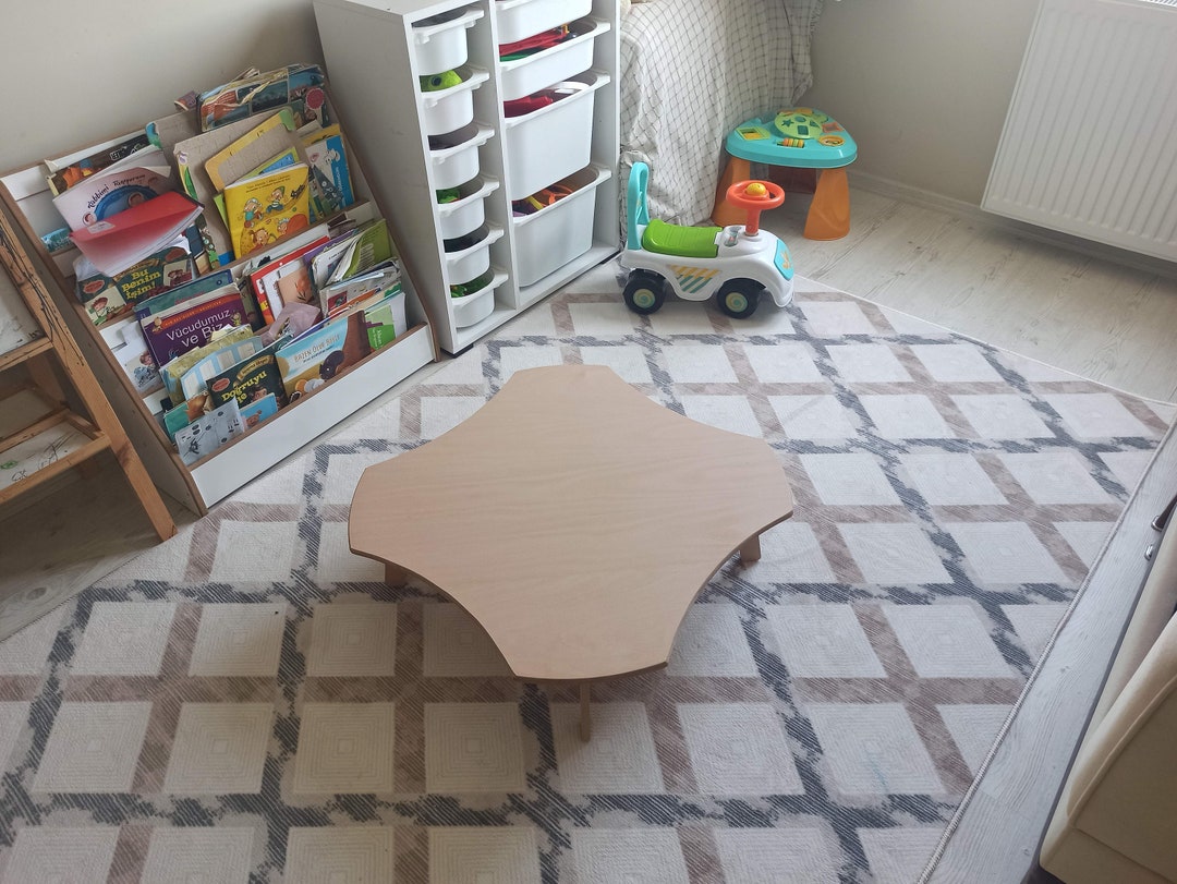Low Table for Kids, Nursery School Table,kids Painting Table, Toddler ...