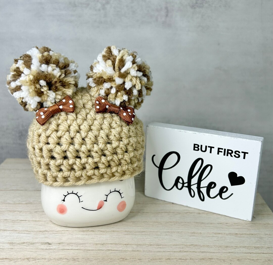Mocha Coffee Marshmallow Mug Hat - Etsy
