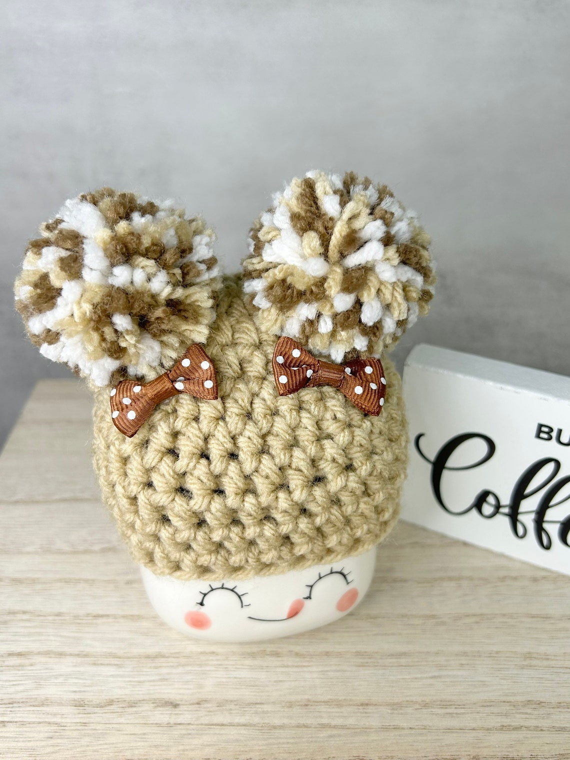 Mocha Coffee Marshmallow Mug Hat - Etsy