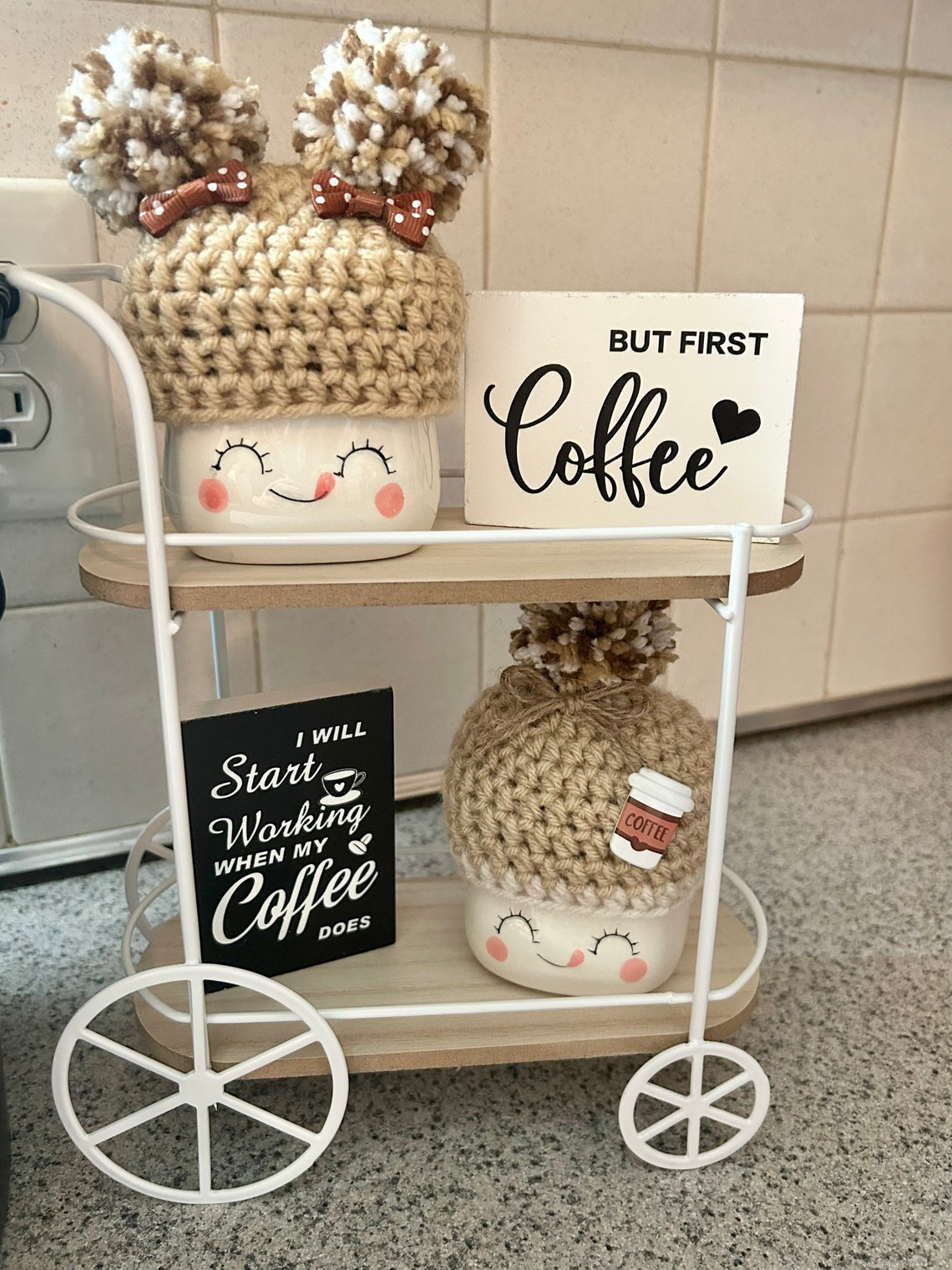 Mocha Coffee Marshmallow Mug Hat - Etsy