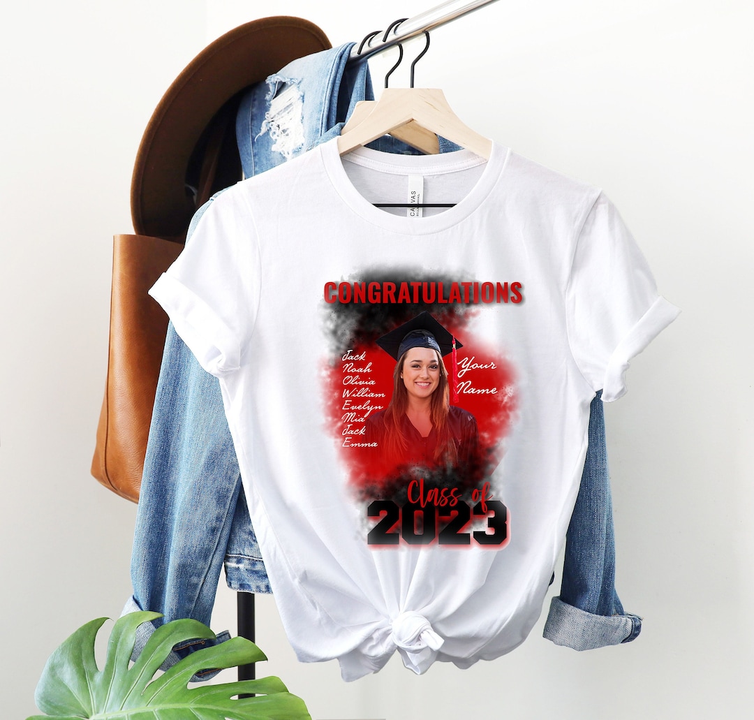 Custom Graduation Shirts With Your Photo- Personalized Names Graduate ...