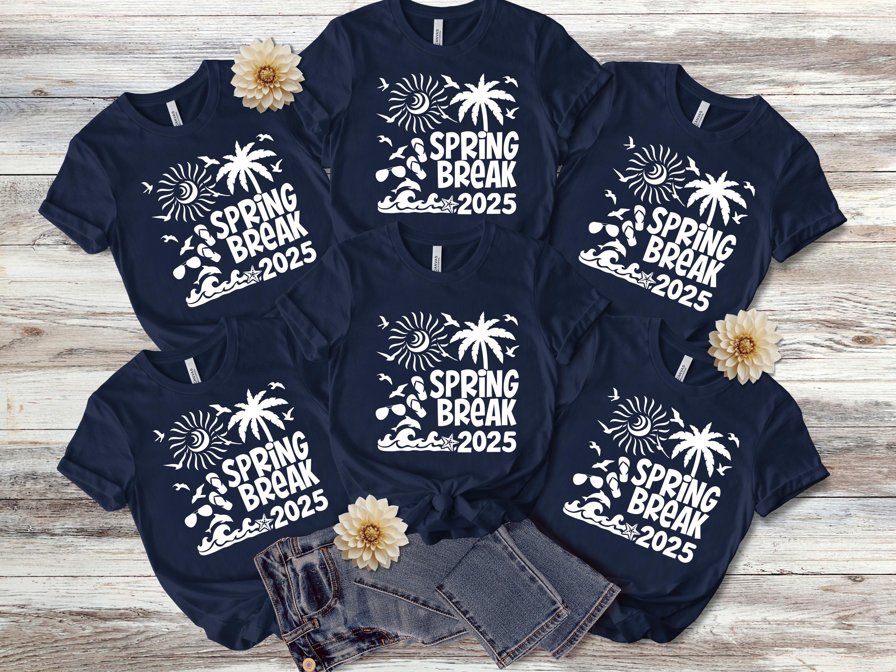 Spring Break 2025 Shirt, Beach Vibes 2025 Shirt, Beach Shirts, Family ...