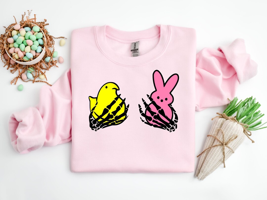 Skeleton Hands Peep Shirt,dead Inside but Peeps Shirt,easter Skeleton ...