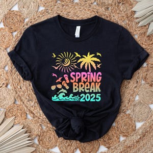 Spring Break 2025 Shirt, Beach Vibes 2025 Shirt, Beach Shirts, Family ...