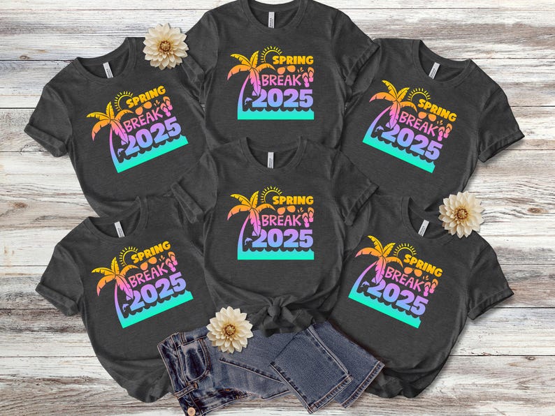 Spring Break Shirt, Beach Vibes 2025 Shirt, Beach Shirts, Family ...
