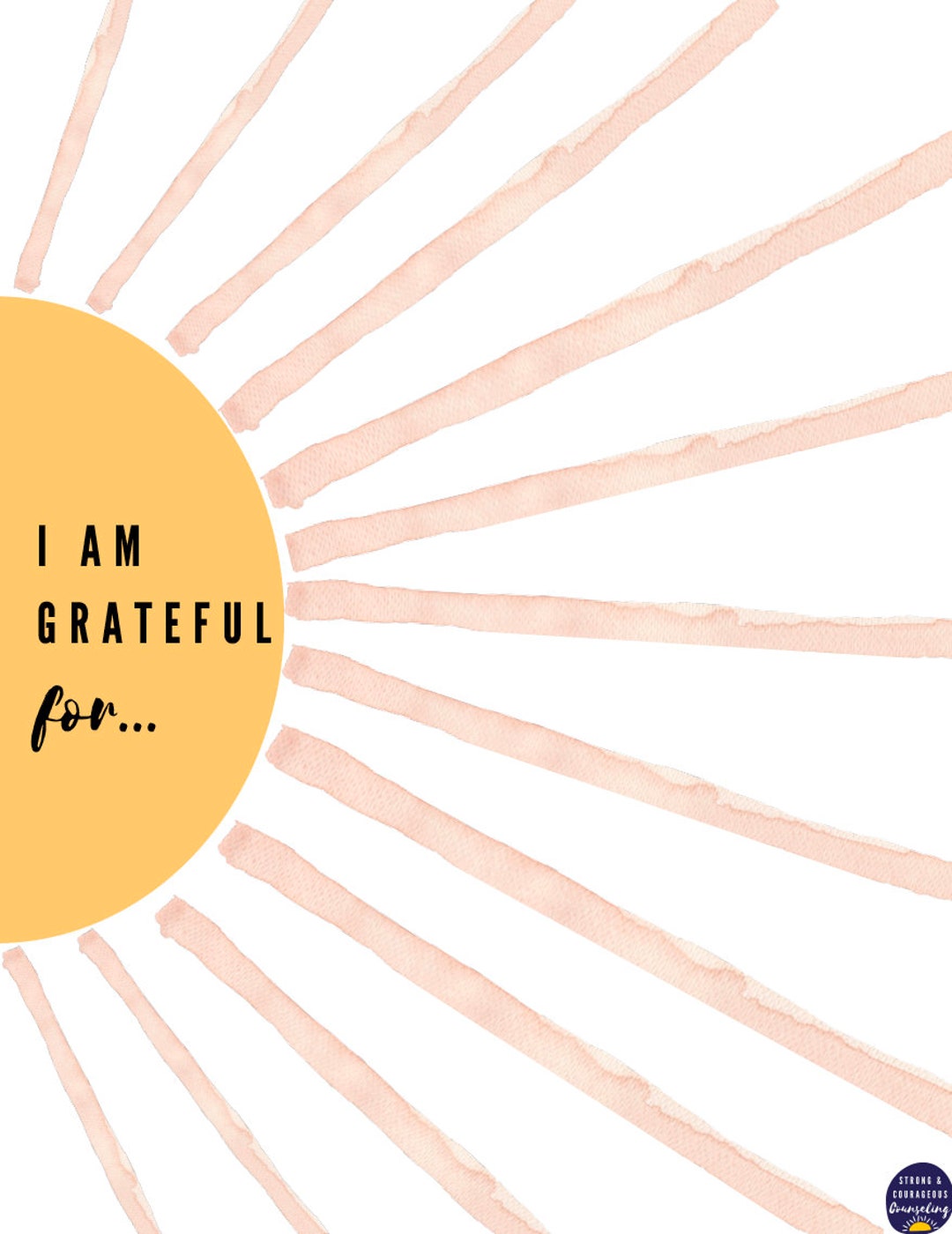 I Am Grateful For... (worksheet) (digital Download) - Etsy