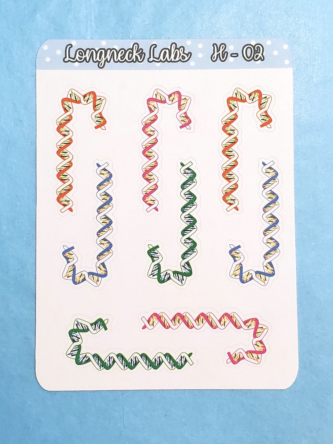 DNA Candy Canes Decorative Science Stickers Journal Stickers Kawaii - Etsy