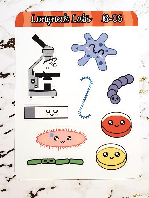 Under the Microscope Decorative Science Stickers Journal | Etsy