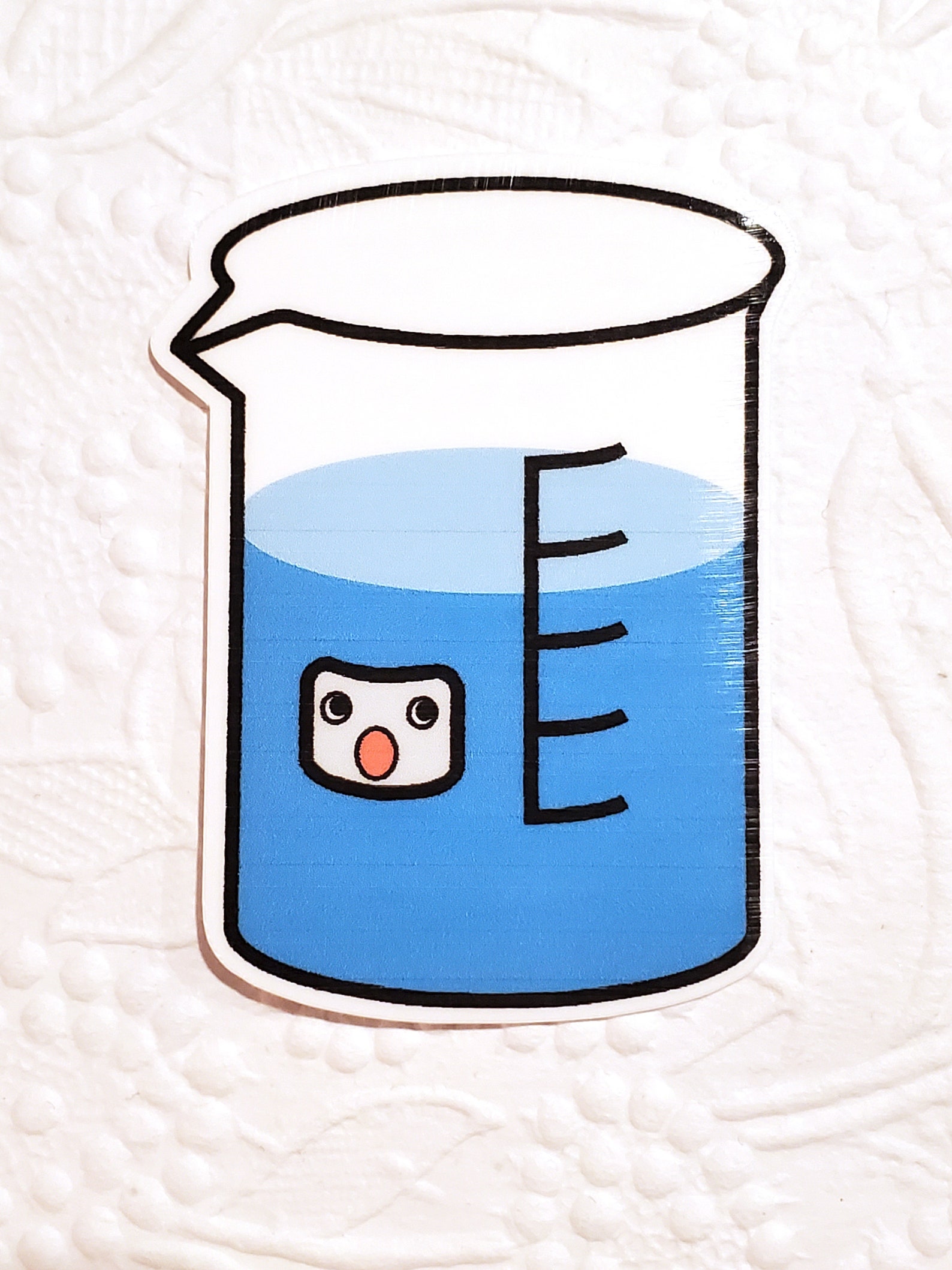 Surprised Beaker Vinyl | Decorative | Science Stickers | Journal ...