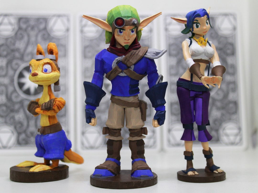 Jak, Daxter and Keira Custom Collectible Hand-painted 3d Printed Resin ...