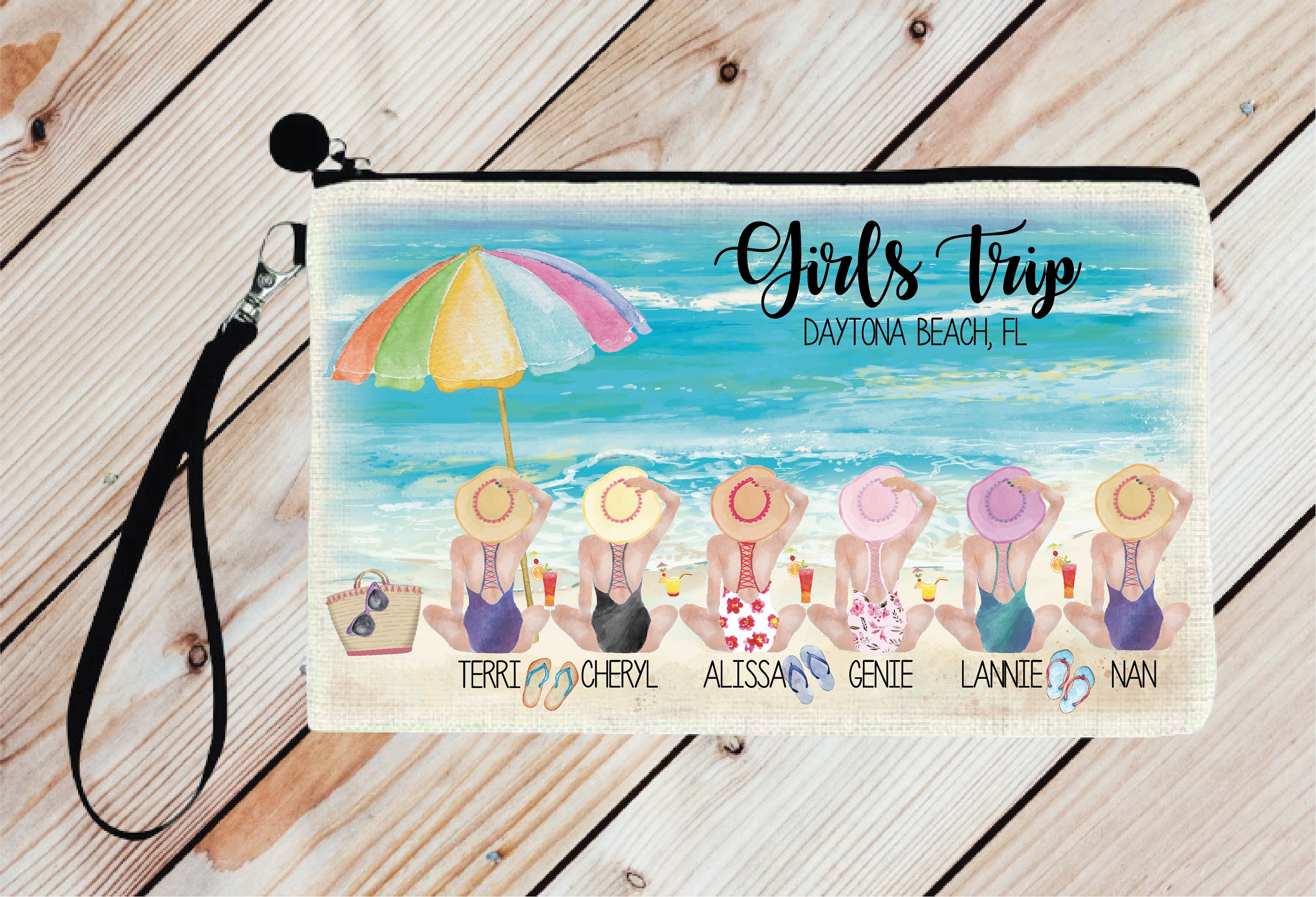 Girls Trip Cosmetic Bag Personalized Friends/sisters Cosmetic - Etsy