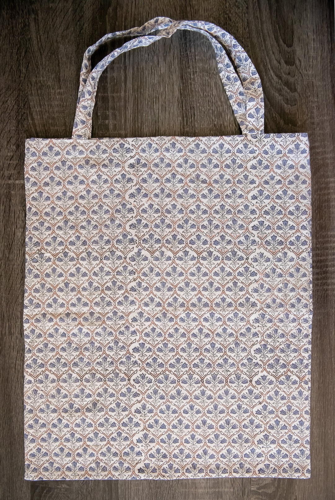 Block Print Tote Bag | Reusable Bag | Christmas Gift | Market Tote ...