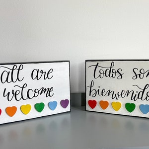ALL ARE WELCOME Classroom Decor, Todos Son Bienvenidos, Bilingual ...