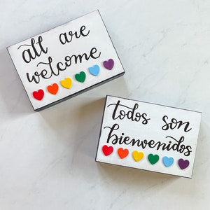 ALL ARE WELCOME Classroom Decor, Todos Son Bienvenidos, Bilingual ...