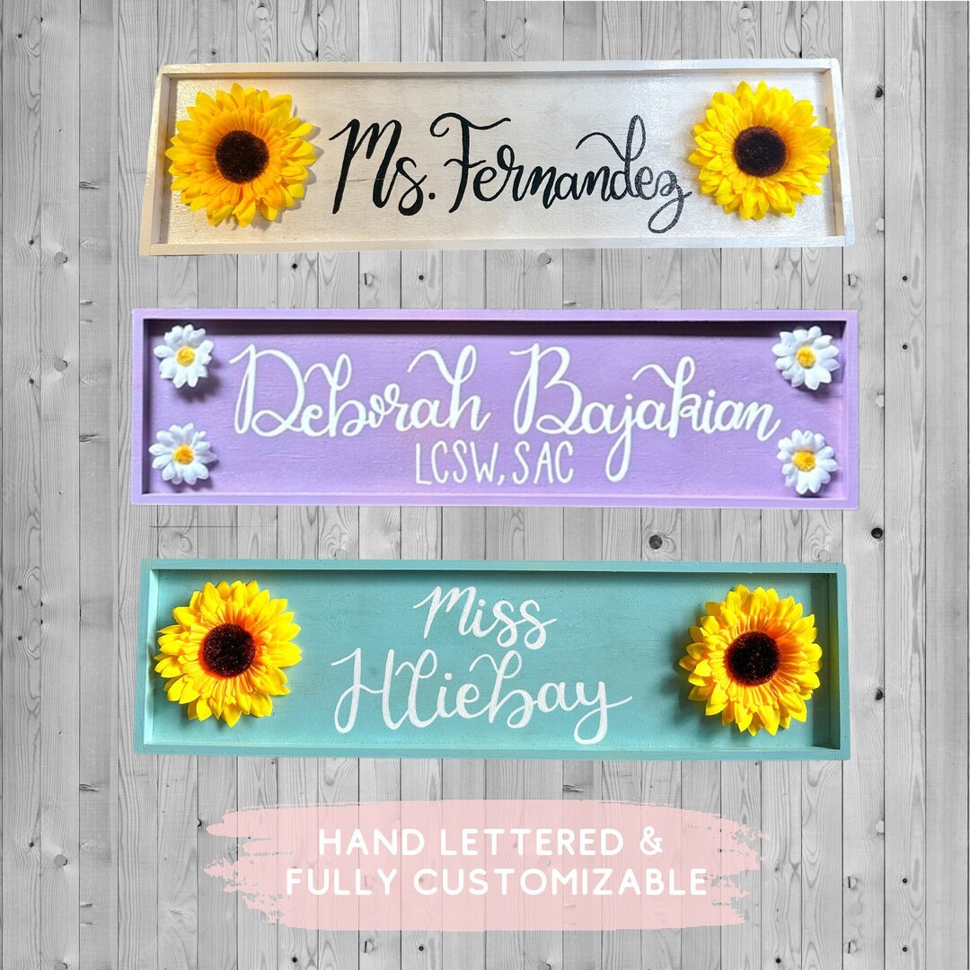 Personalized Teacher Name Sign, School Counselor, Classroom Decor, New ...