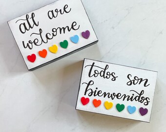 Welcome Sign Spanish | Etsy
