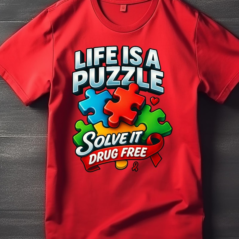 Red Ribbon Puzzle Png - Etsy