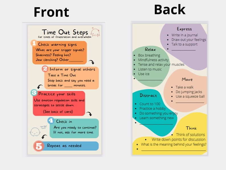 Time Out Card for Coping With Conversations in Relationships ...