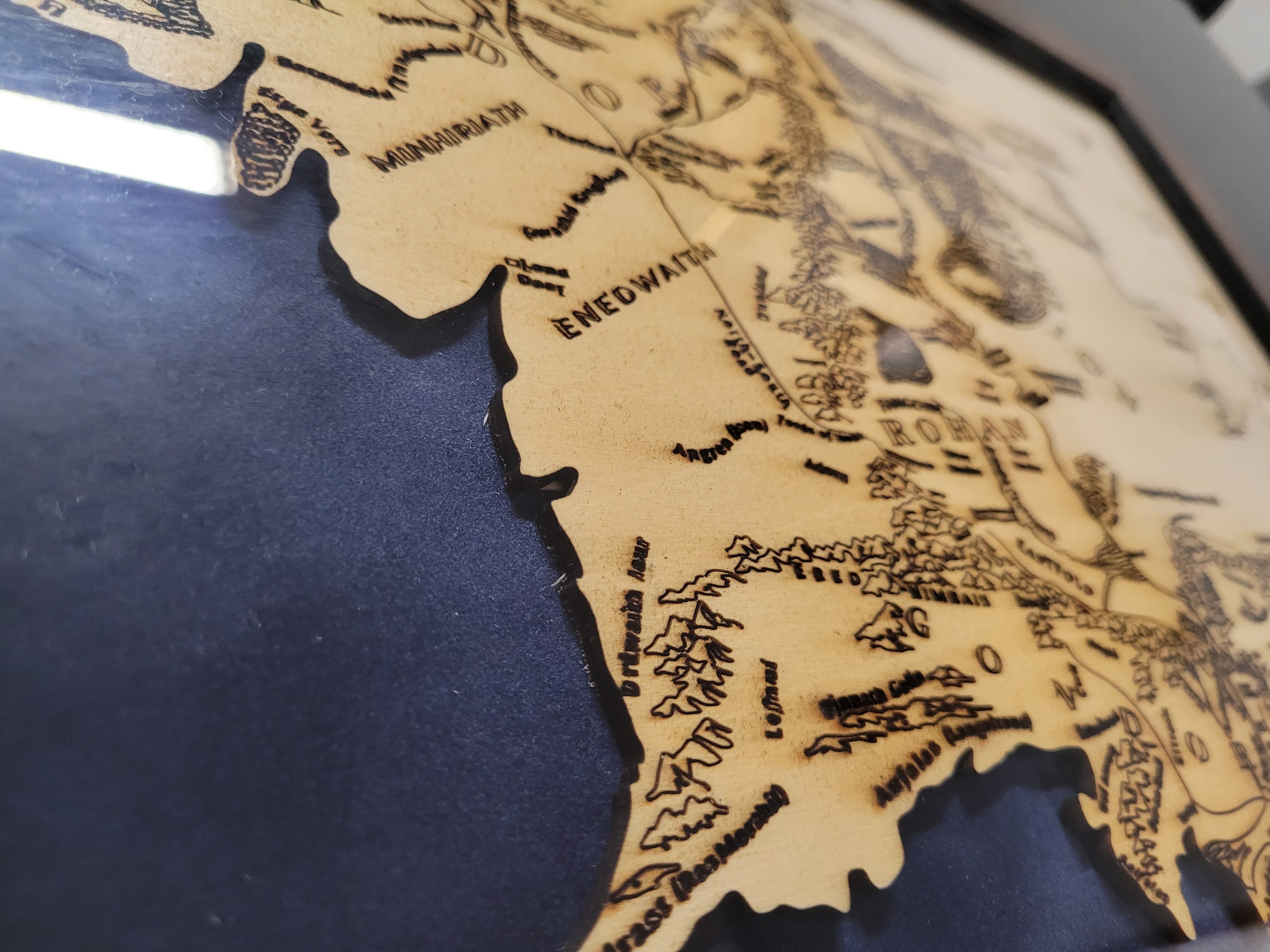 The Hobbit middle Earth Map A Framed Map of Middle-earth - Etsy