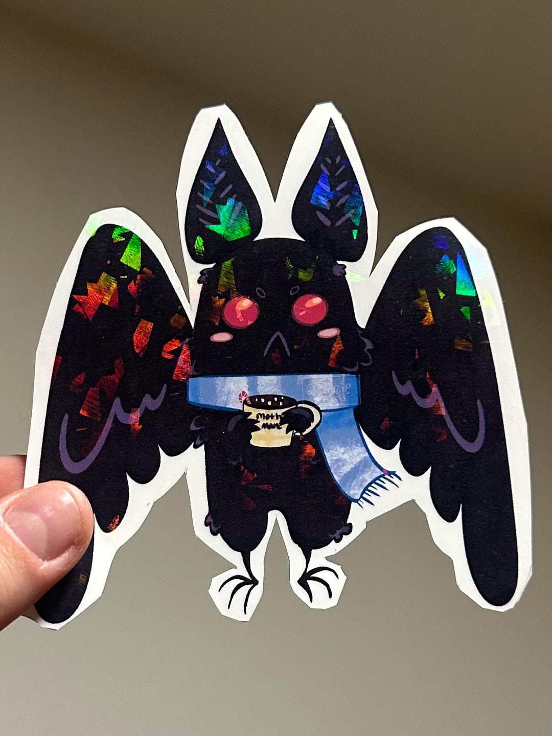 Cozy Cryptids Moth Man Vinyl Sticker - Etsy