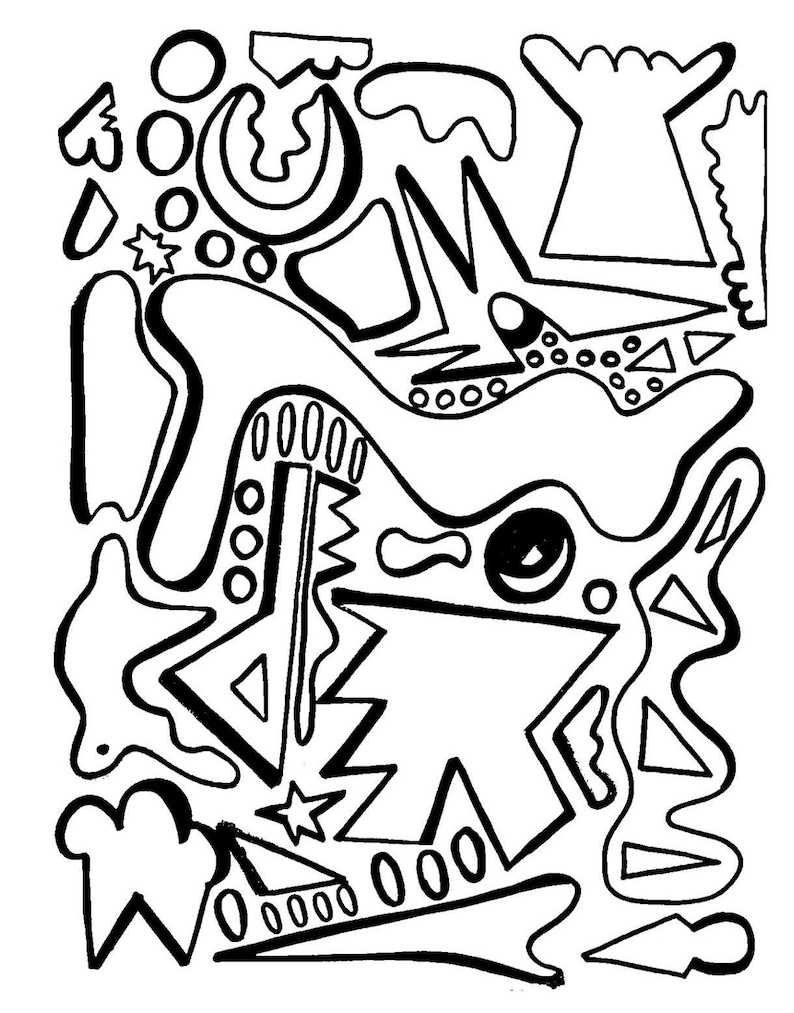 Wacky Hand-drawn Downloadable Coloring Pages Volume 2 - Etsy