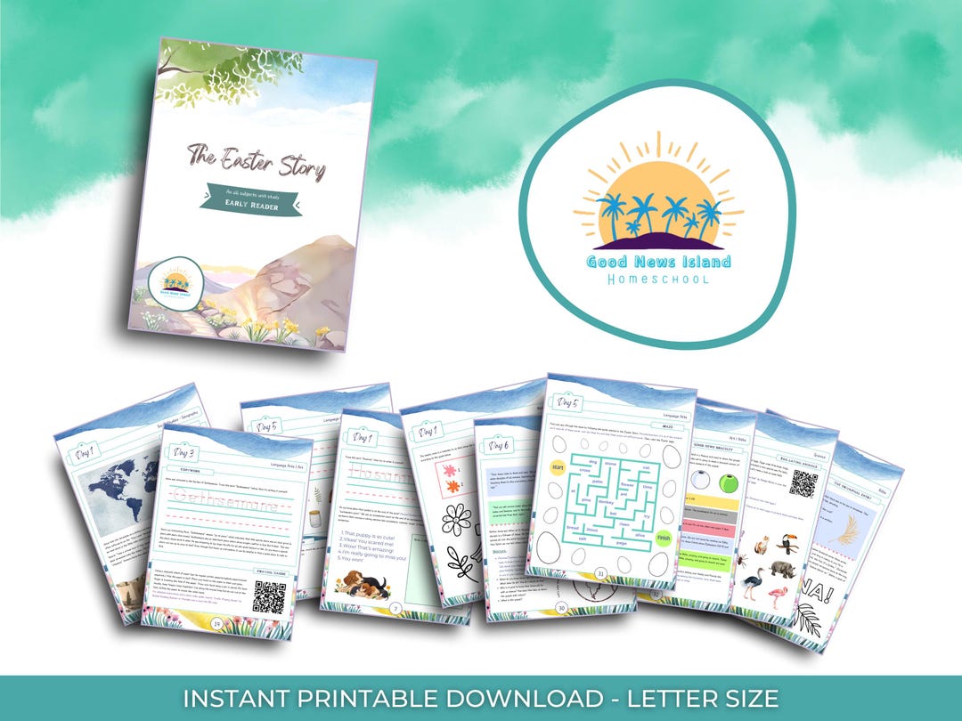 The Easter Story Unit Study | Early Reader | Kindergarten First Grade ...