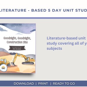 Literature Based Unit Study | Goodnight, Goodnight, Construction Site ...