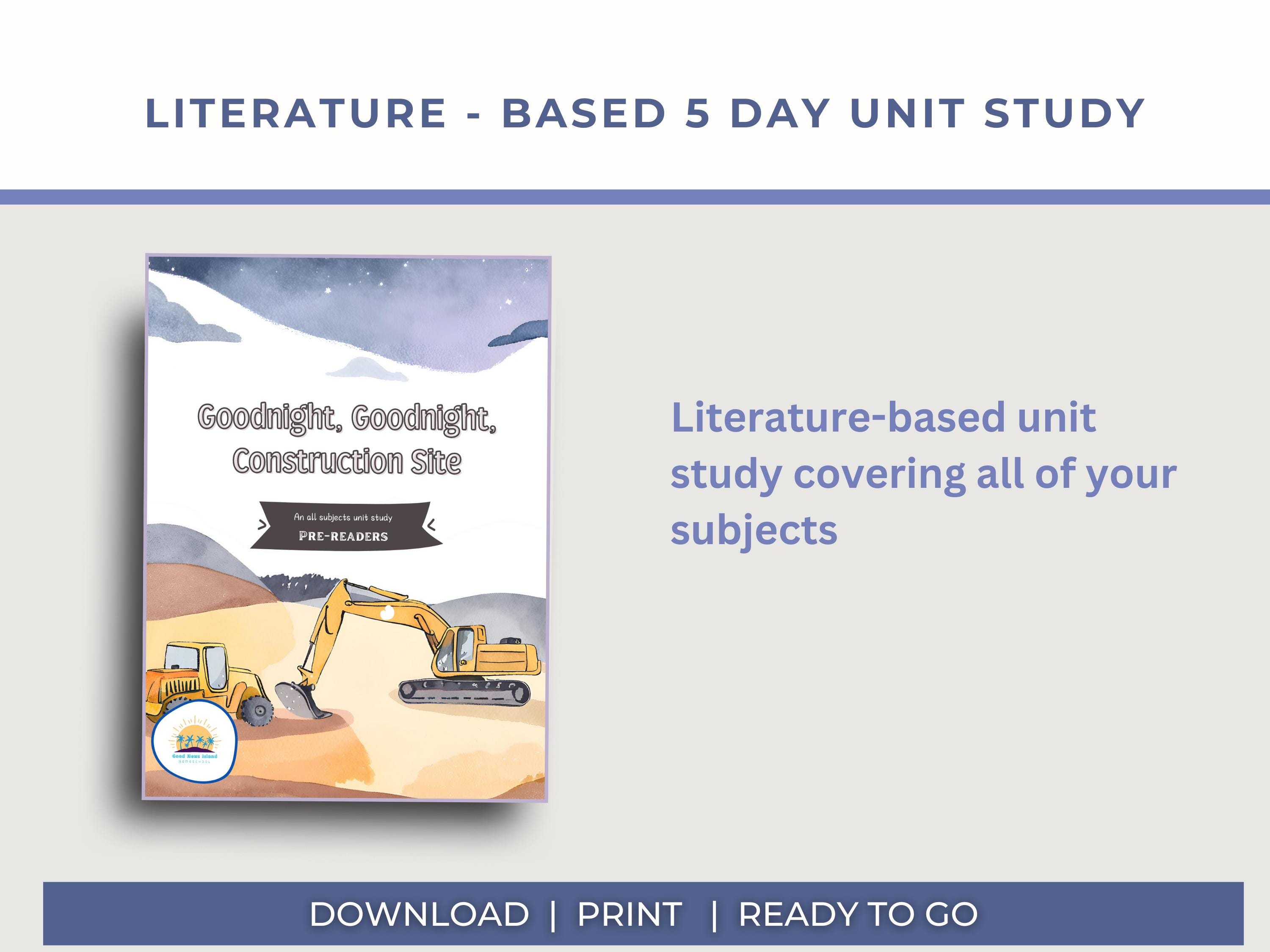 Literature Based Unit Study | Goodnight, Goodnight, Construction Site ...